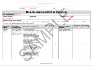 Electrical Rewire Risk and Method Statement | Seguro