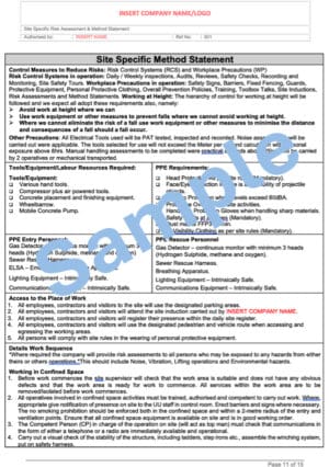 Confined Space Works Storm Drain Risk Assessment - Seguro H&S