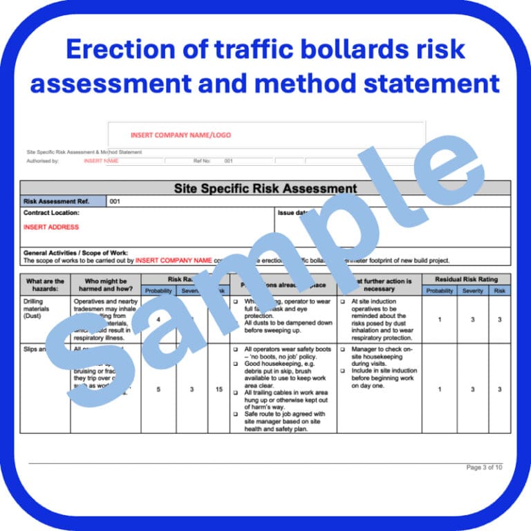 Method Statement and Risk Assessments Archives - Page 2 of 10 - Seguro H&S