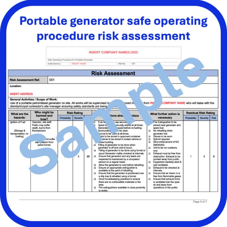 Method Statement and Risk Assessments Archives - Seguro H&S