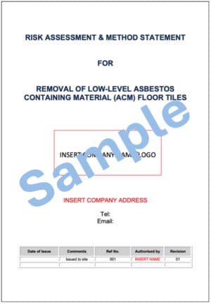 Removal asbestos floor tiles risk assessment - Seguro H&S