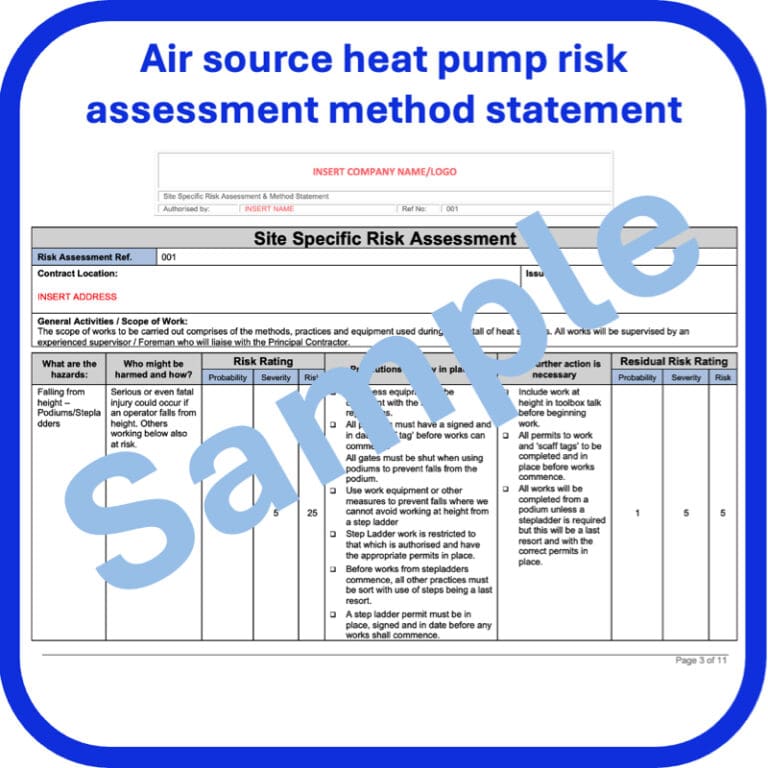 Air Source Heat Pump Risk Assessment - Seguro H&S Management