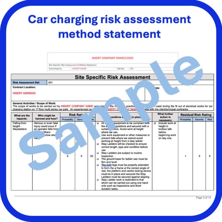 Installation of a Car Charging Station Risk Assessment | Seguro