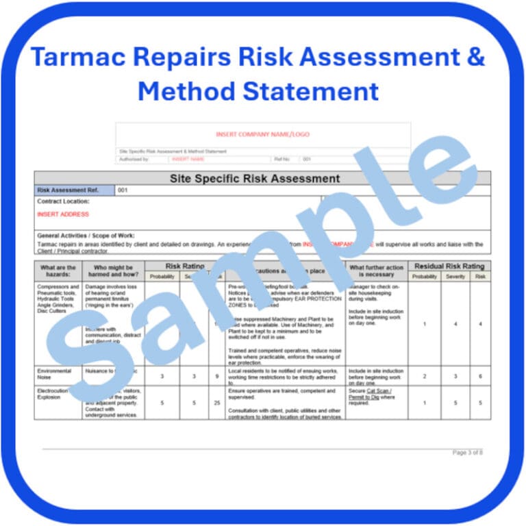 Method Statement and Risk Assessments Archives - Seguro H&S