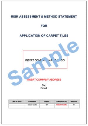 Carpet Tiles Risk Assessment Method Statement - Seguro H&S