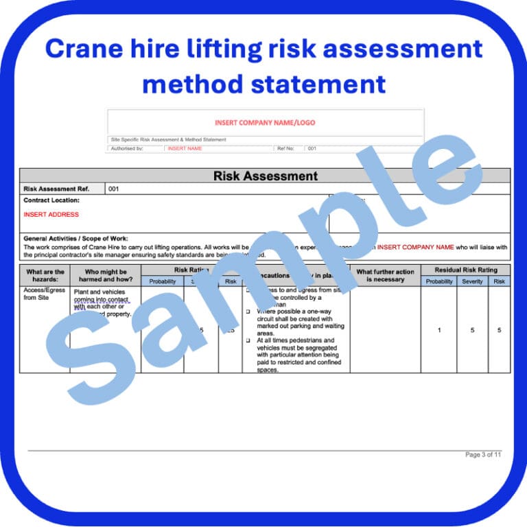 Method Statement and Risk Assessments Archives - Page 4 of 10 - Seguro H&S