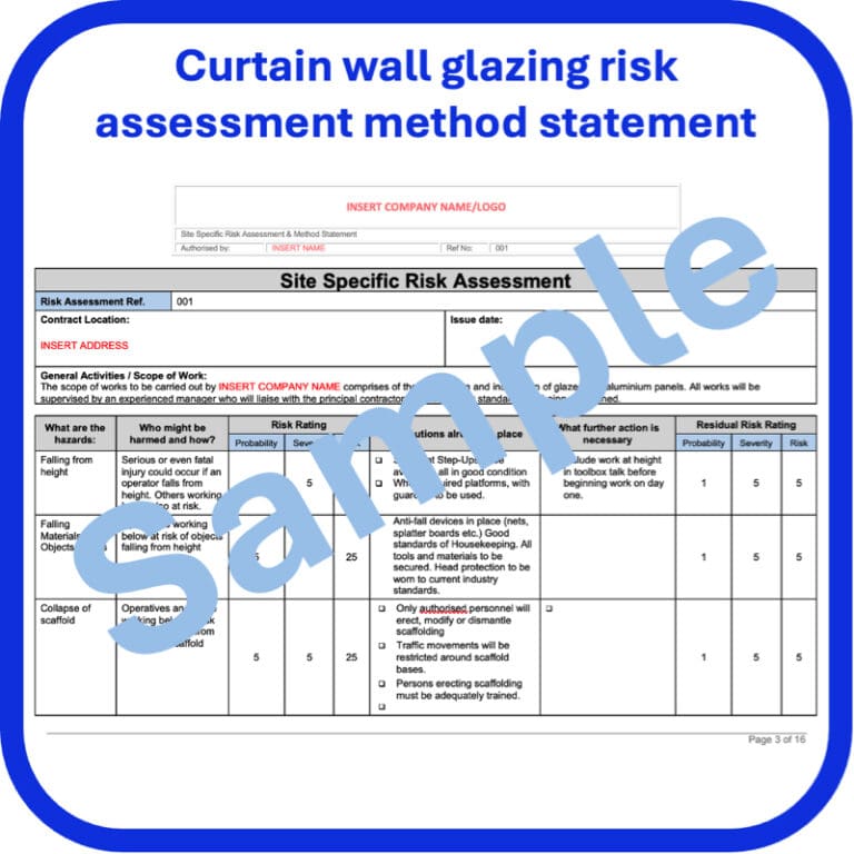 Curtain Wall Glazing Risk Assessment - Seguro H&S