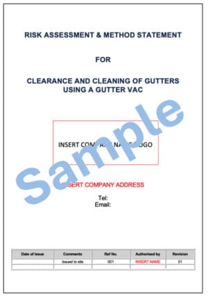 Gutter Vac Risk Assessment Method Statement - Seguro H&S