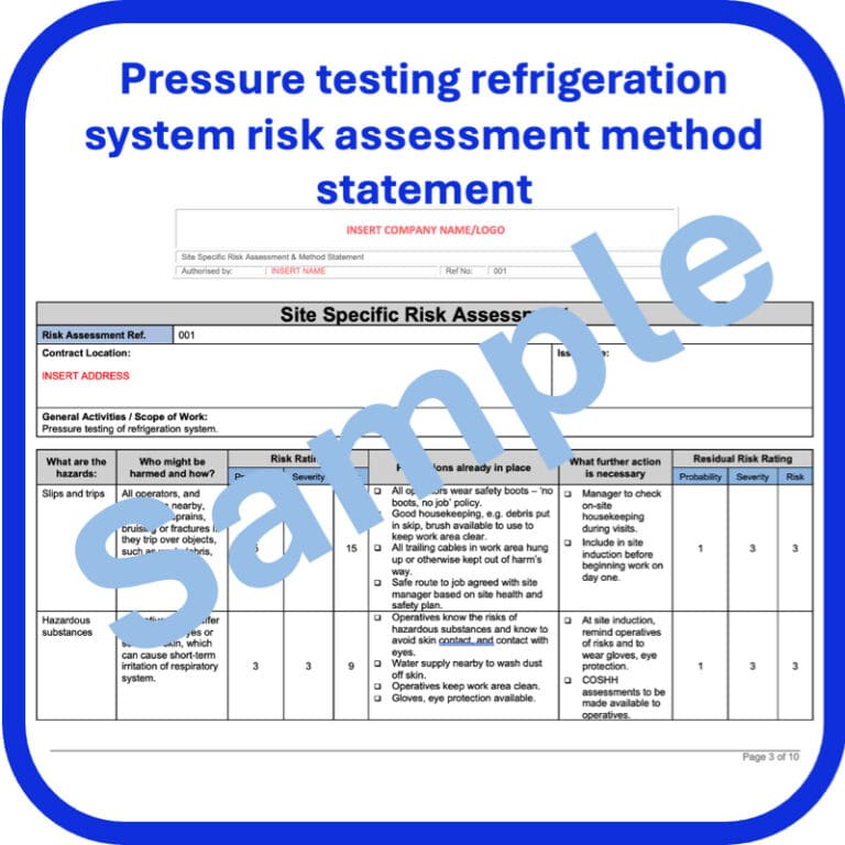 Method Statement and Risk Assessments Archives - Page 4 of 10 - Seguro H&S