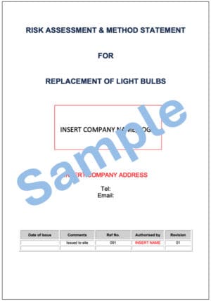 Replacement of Light Bulbs Risk Assessment - Seguro H&S