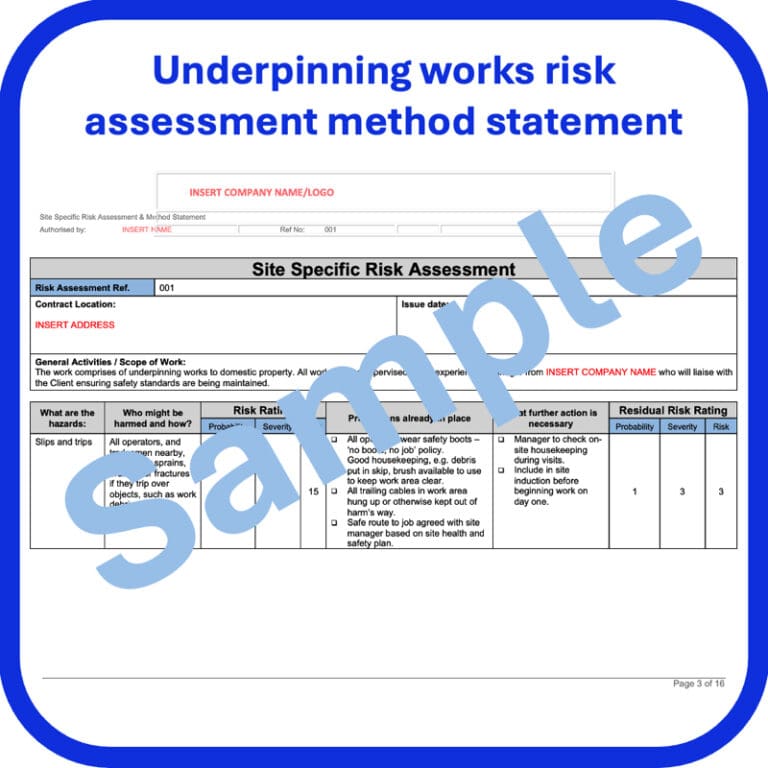 Method Statement and Risk Assessments Archives - Page 4 of 10 - Seguro H&S