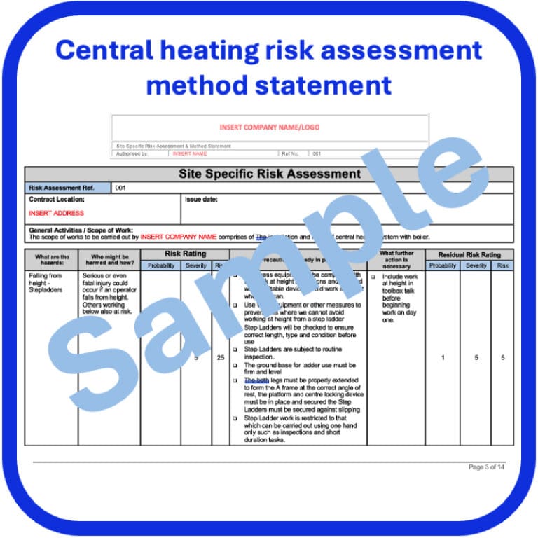 Plastering Risk Assessment Method Statement - Seguro H&S