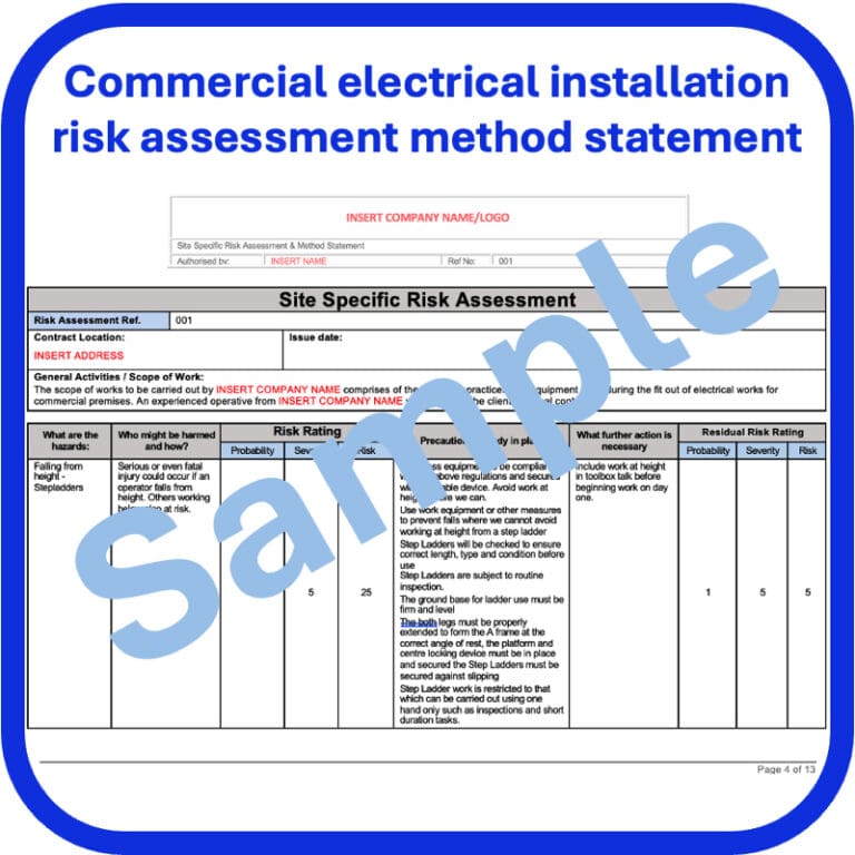 Tree Work Risk Assessment Method Statement - Seguro H&S