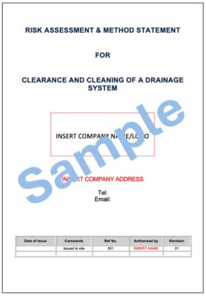 Drain Cleaning Risk Assessment Method Statement - Seguro H&S