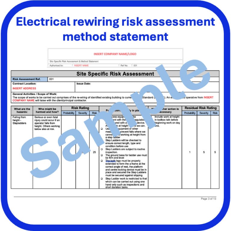Tree Work Risk Assessment Method Statement - Seguro H&S
