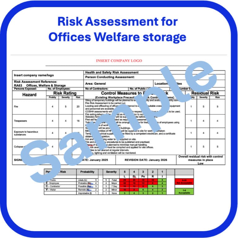 Risk Assessments - Risk Assessment Shop - Seguro H&S Management